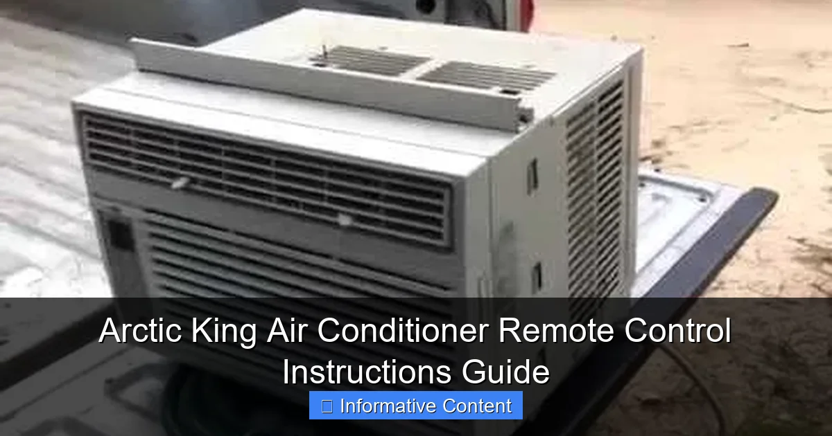 Arctic King Air Conditioner Remote Control Instructions Guide - Air ...