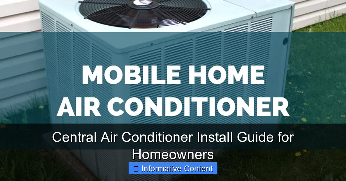 Central Air Conditioner Install Guide for Homeowners - Air Conditioner