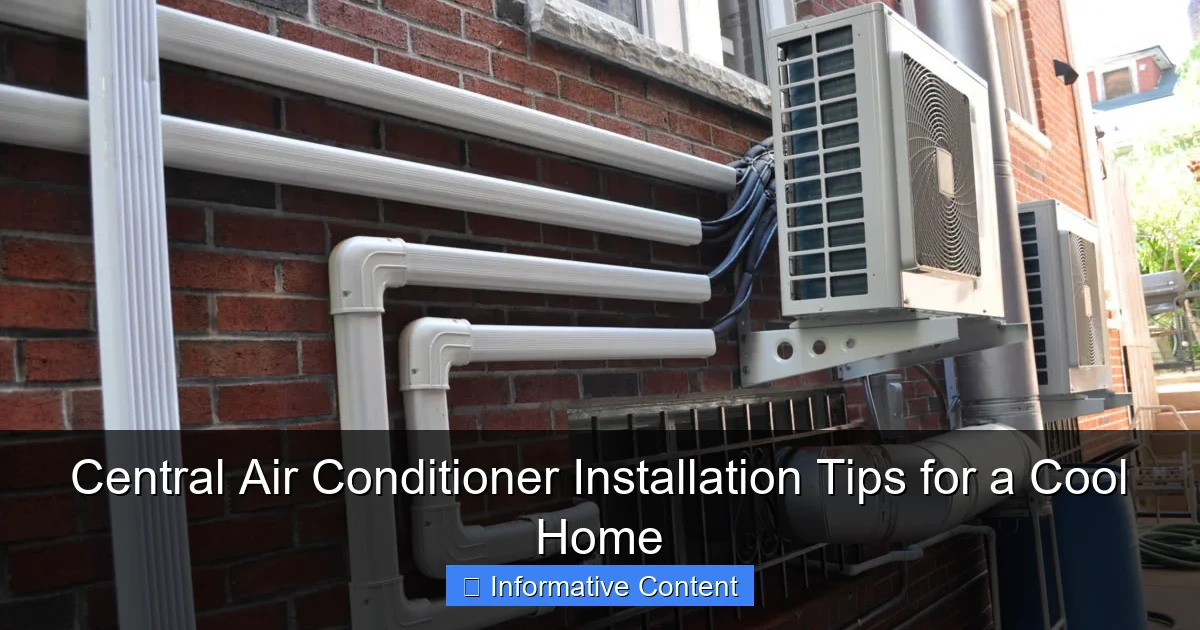 Central Air Conditioner Installation Tips for a Cool Home - Air Conditioner