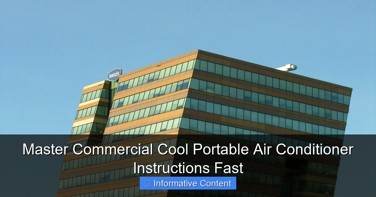 Master Commercial Cool Portable Air Conditioner Instructions Fast - Air ...