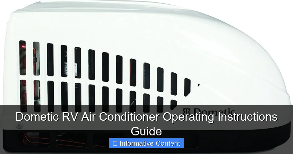 Dometic RV Air Conditioner Operating Instructions Guide - Air Conditioner