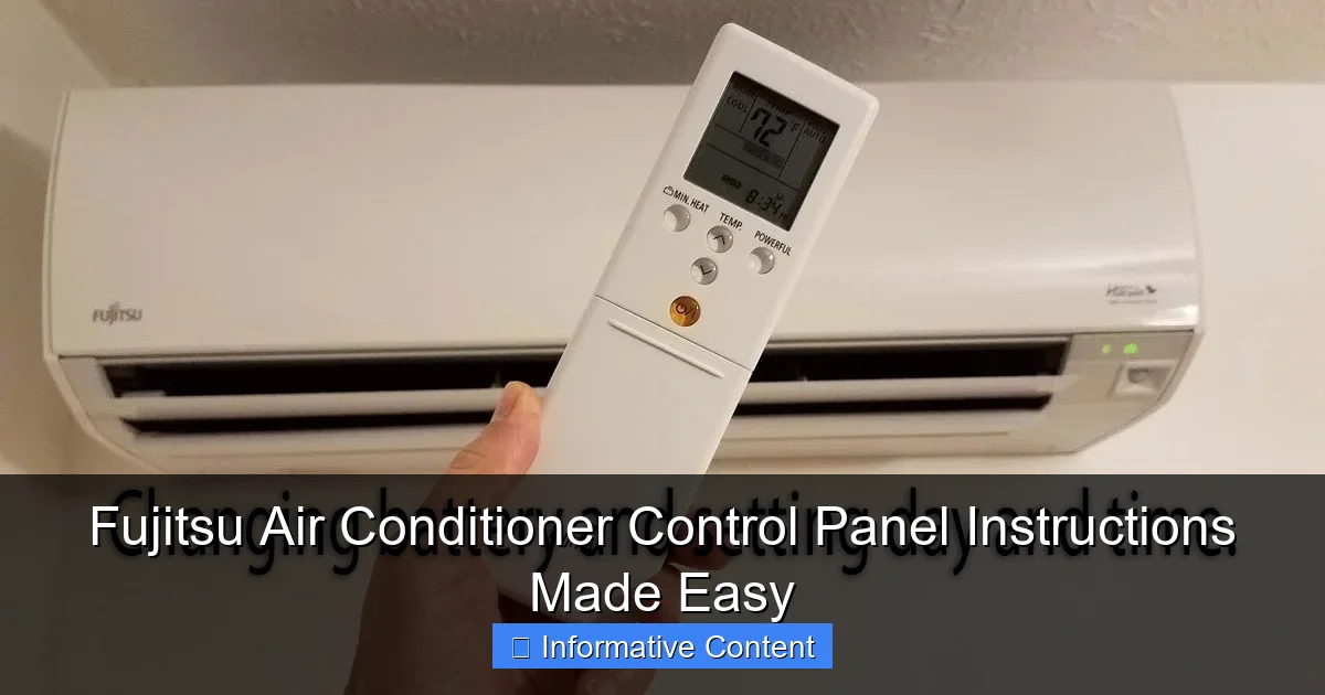Fujitsu Air Conditioner Control Panel Instructions Made Easy - Air ...