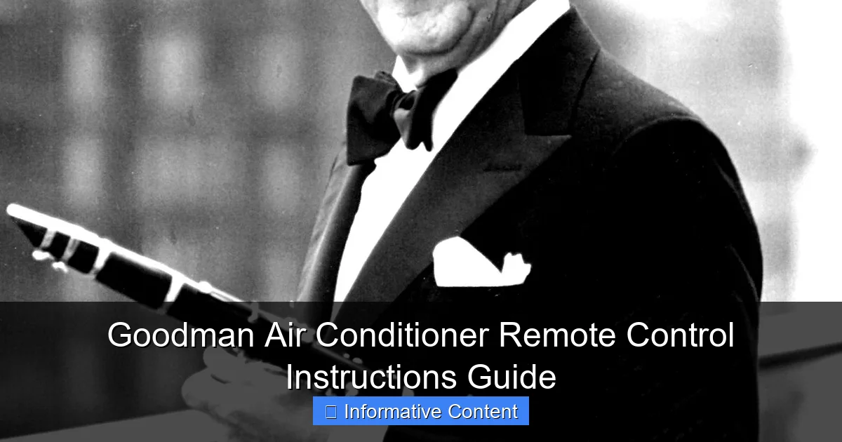 Goodman Air Conditioner Remote Control Instructions Guide - Air Conditioner
