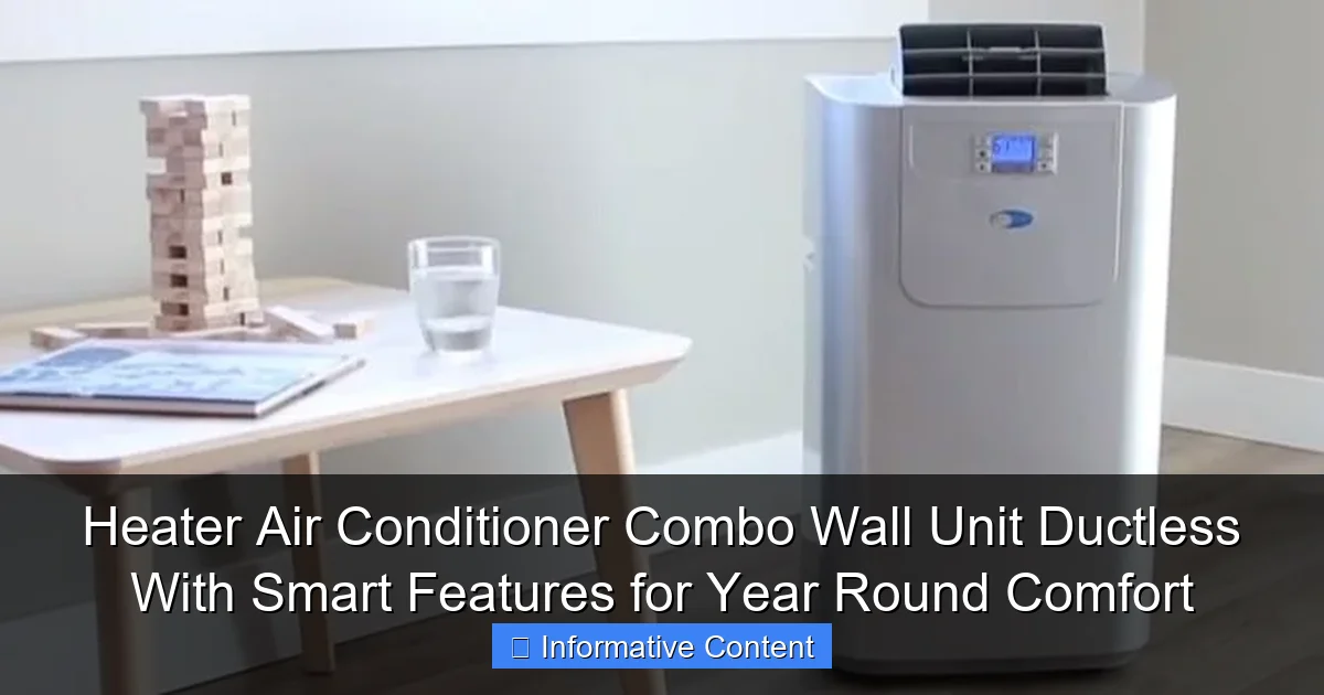 Heater Air Conditioner Combo Wall Unit Ductless With Smart Features for ...