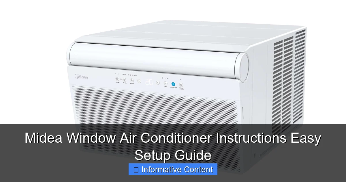 Midea Window Air Conditioner Instructions Easy Setup Guide - Air ...