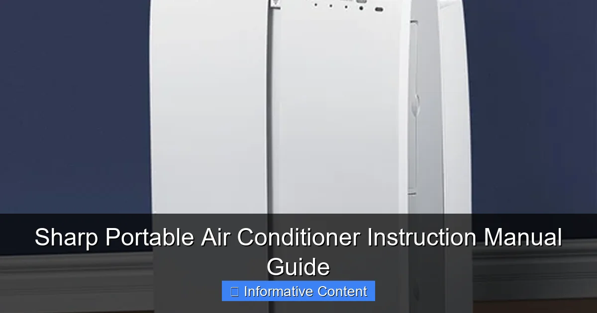 Sharp Portable Air Conditioner Instruction Manual Guide - Air Conditioner