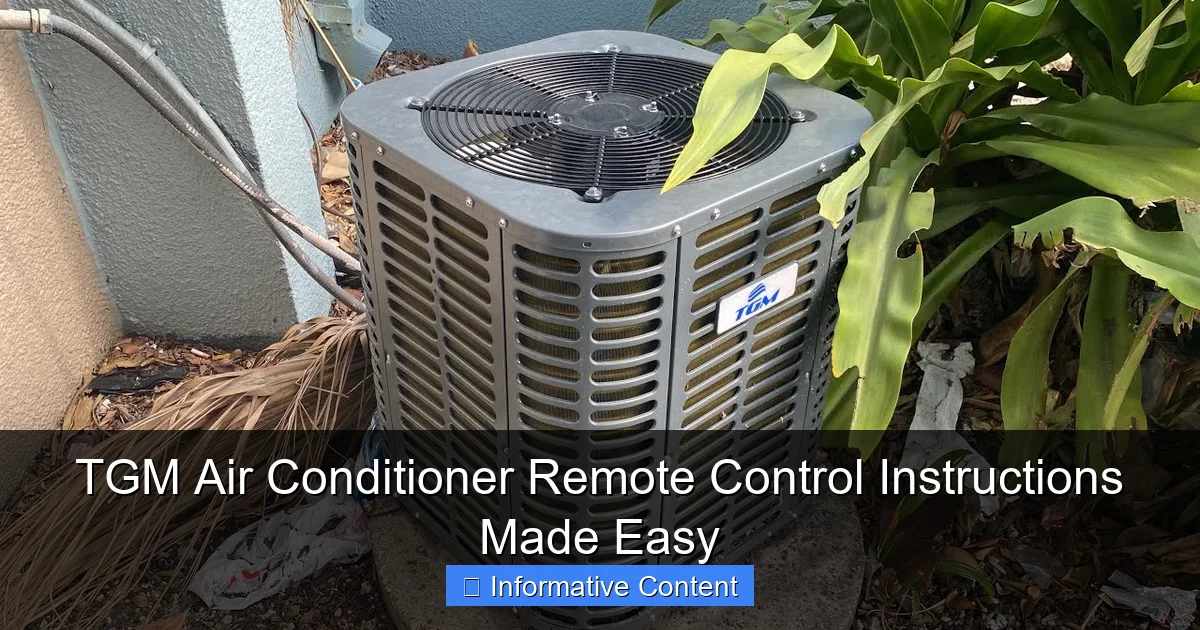 TGM Air Conditioner Remote Control Instructions Made Easy - Air Conditioner