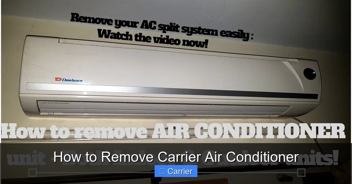 How to Remove Carrier Air Conditioner - Air Conditioner